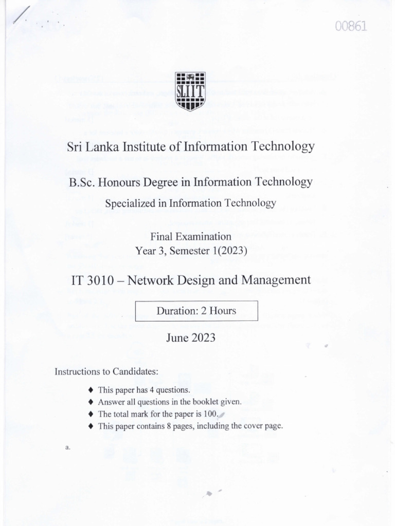 IT3010 - 2023 - Network Design and Management | PDF | Domain Name ...
