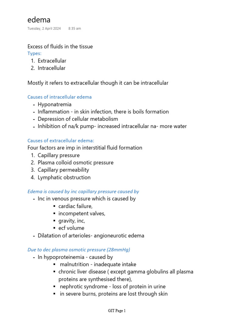 Edema | PDF | Edema | Lymph