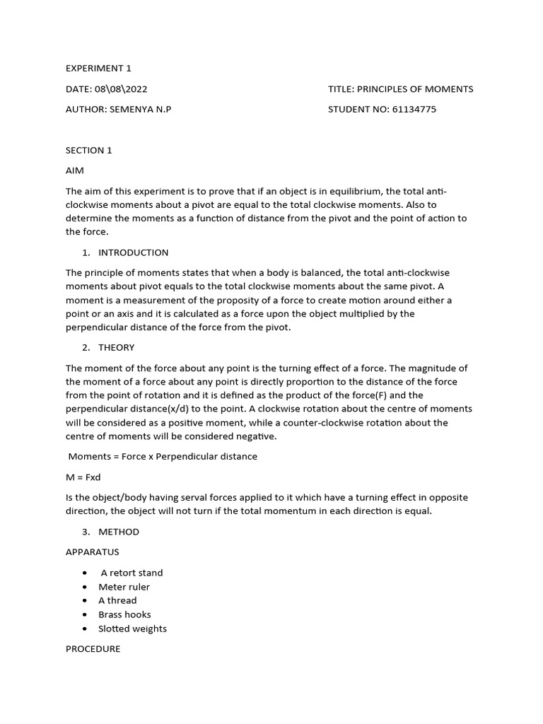 Experiment 1 (Autorecovered) | PDF | Force | Weight
