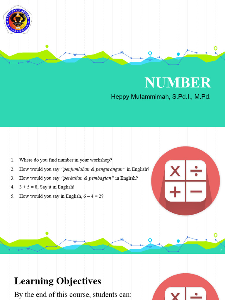 English Math Terms and Operations Guide | PDF | Division (Mathematics ...