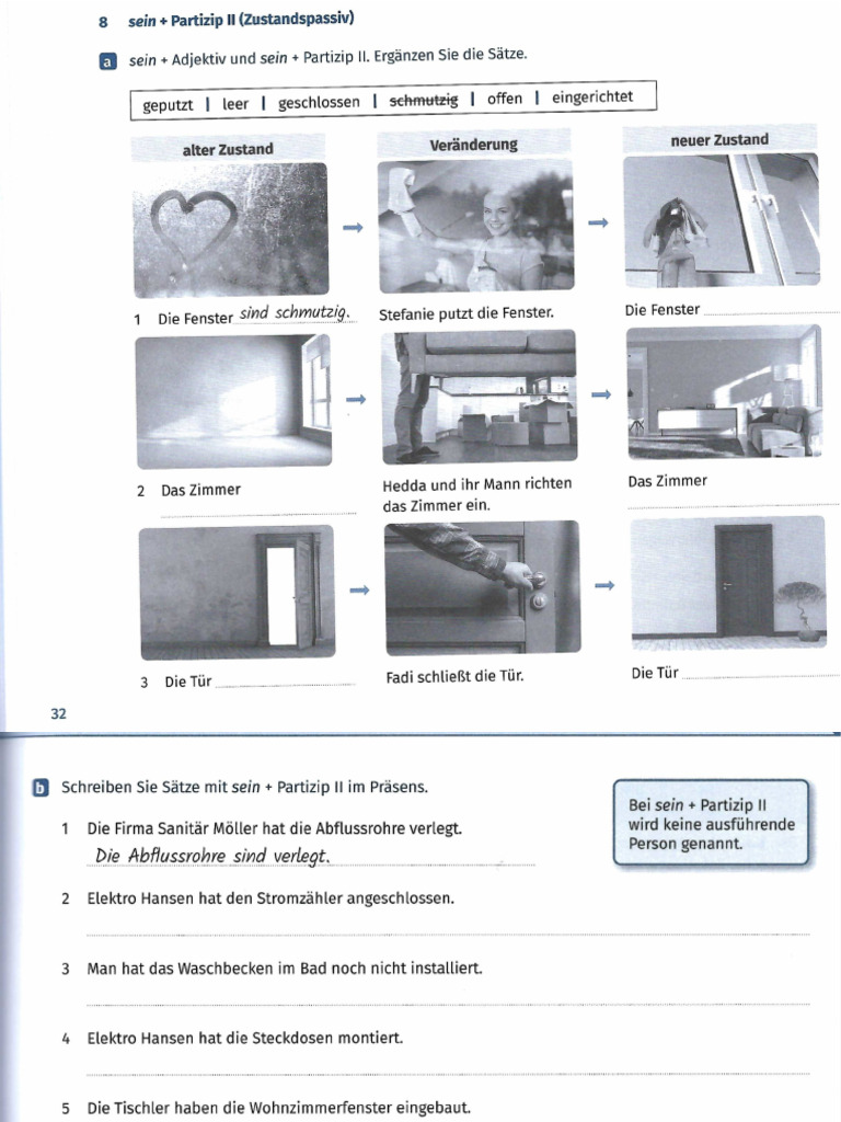 Zustandspassiv Aufgaben | PDF