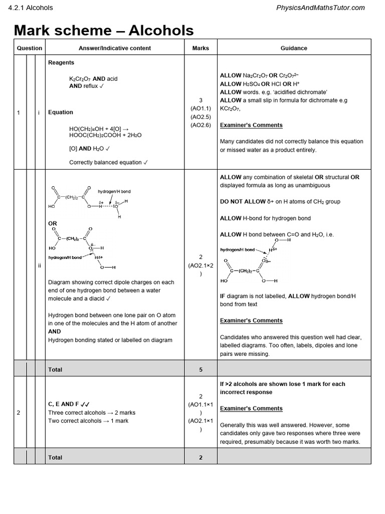 httpspmt.physicsandmathstutor.comdownloadChemistryA-levelTopic-QsOCR-A4-Core-Organic ...