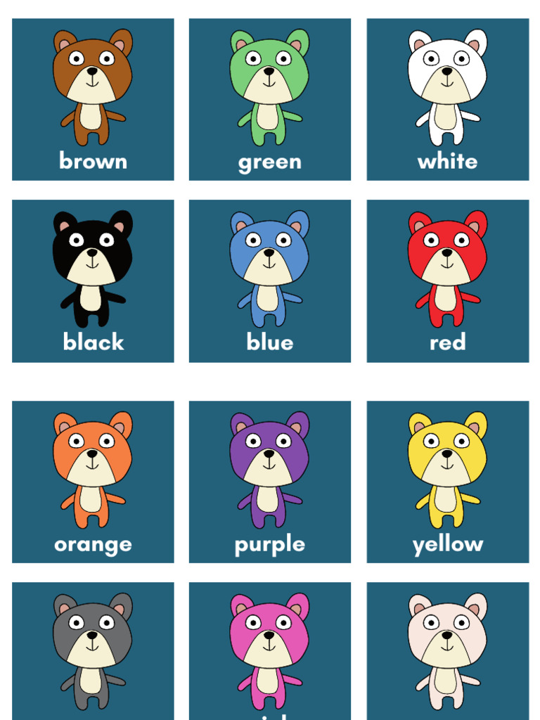 Bear Color Flashcards | PDF