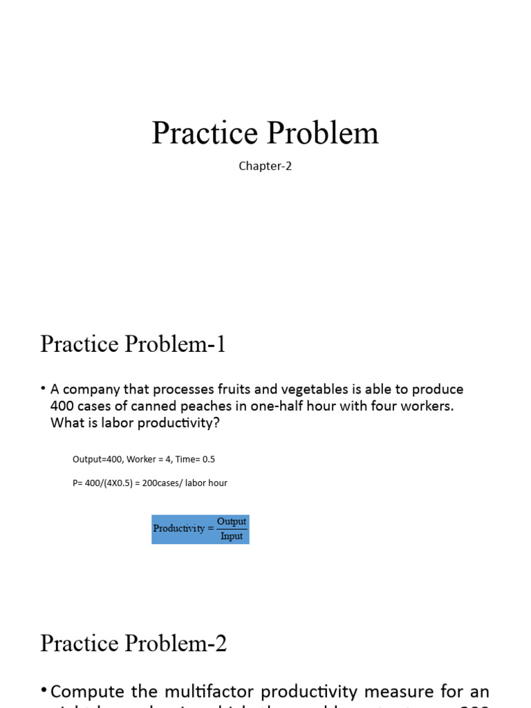 Practice Problem-Chapter-2 | PDF | Labour Economics | Economies