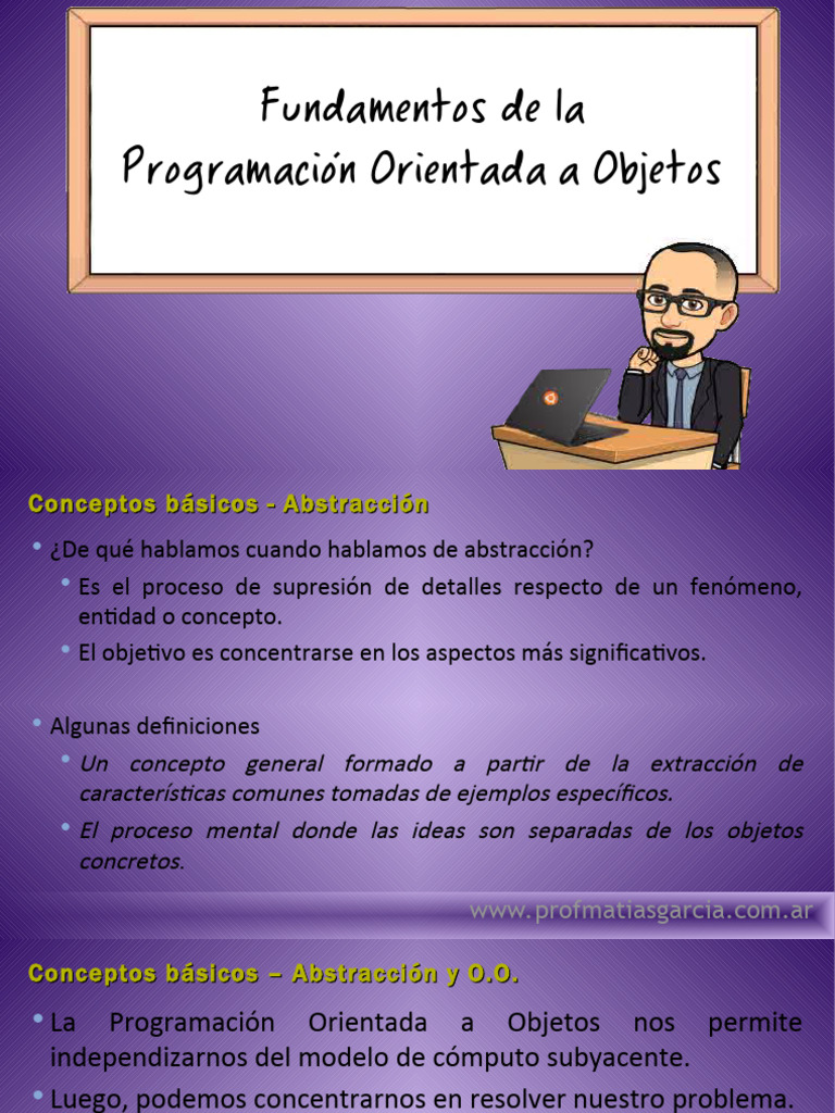 Fundamentos de La POO | PDF | Objeto (informática) | Programación orientada a objetos