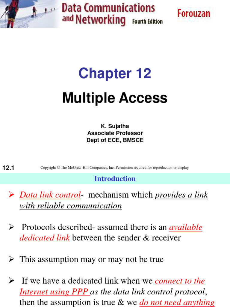 Unit 3 - Ch12-Multiple Access | Download Free PDF | Channel Access Method | Networking Standards
