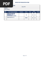 Spare Parts Requisition Form | PDF
