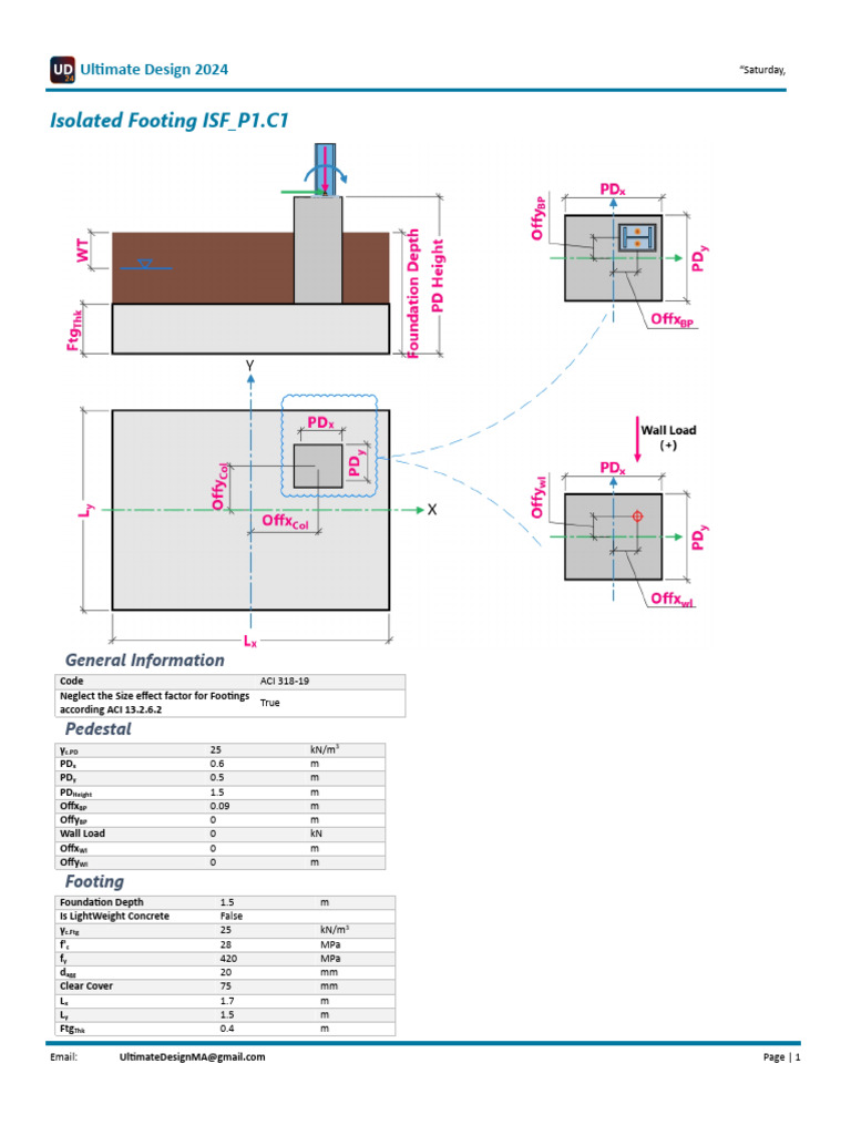Footing FRAME2 | PDF | Bending | Strength Of Materials