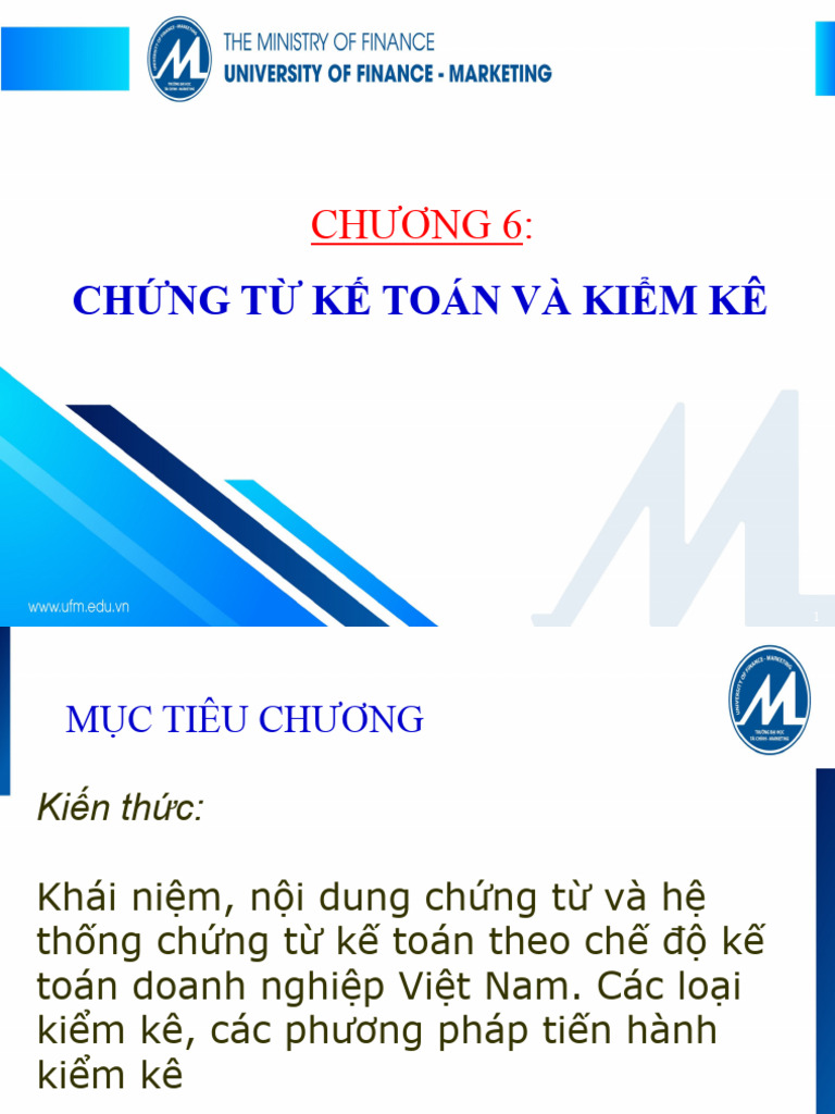 Chuong 6 - Chung Tu Ke Toan Va Kiem Ke | PDF