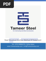 Method Statement For Structural Steel Erection | PDF | Stairs | Crane ...