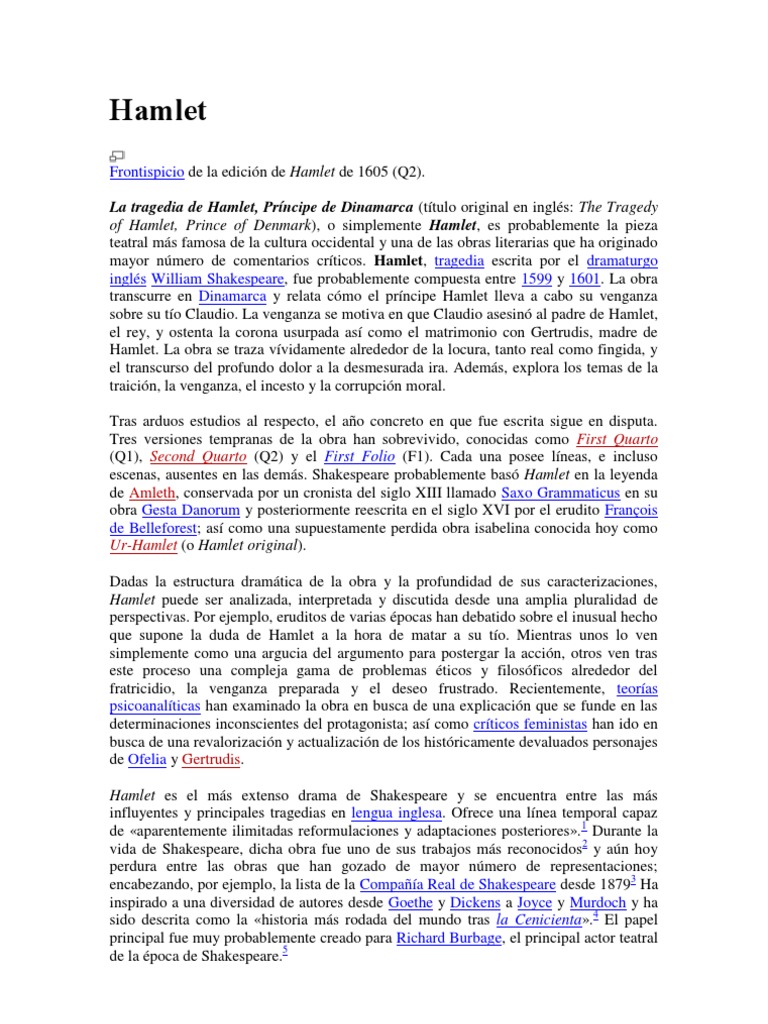Hamlet | PDF | William Shakespeare | Science