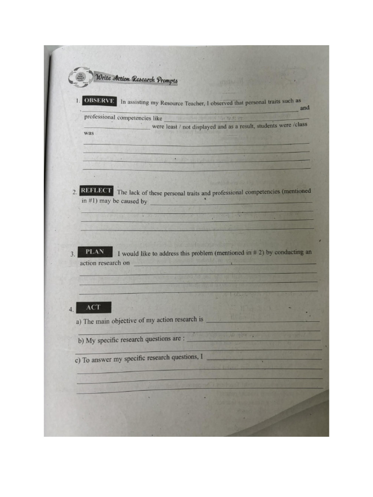 Observation Guide 1 | PDF