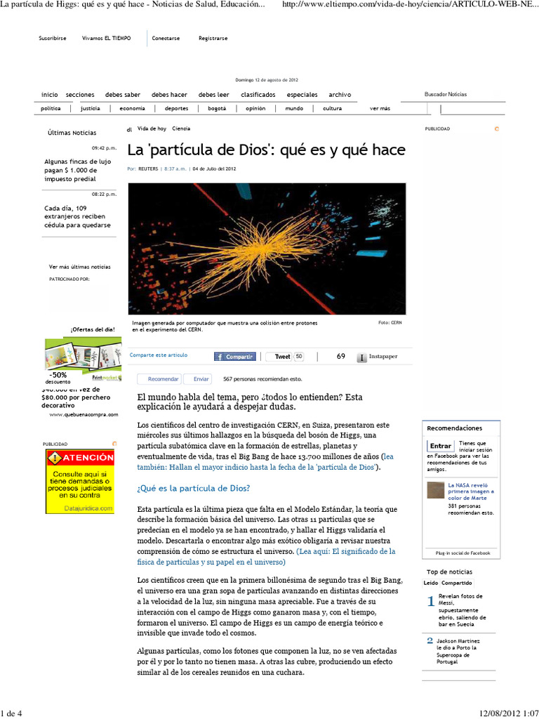 LA_PARTICULA_DE_DIOS | Descargar gratis PDF | Bosón de Higgs | Ciencias ...