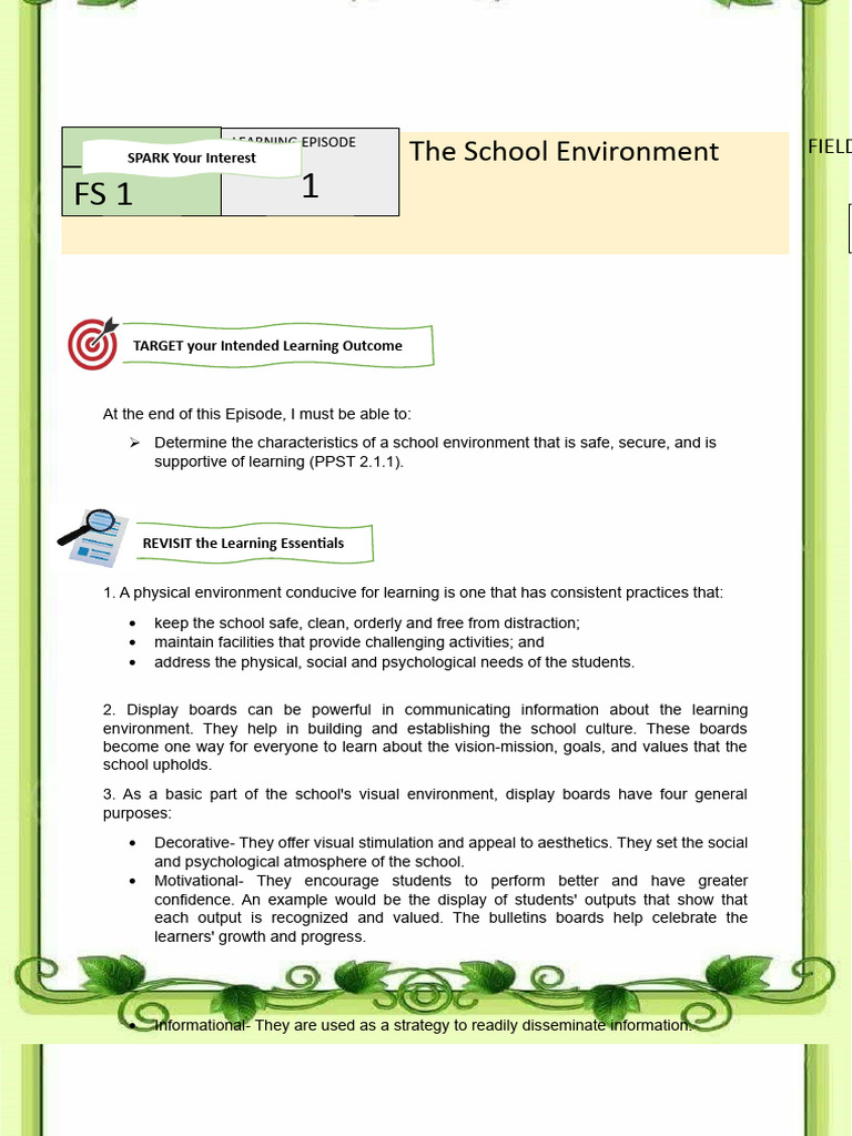 Observation Sheet 1 | PDF | Classroom | Learning