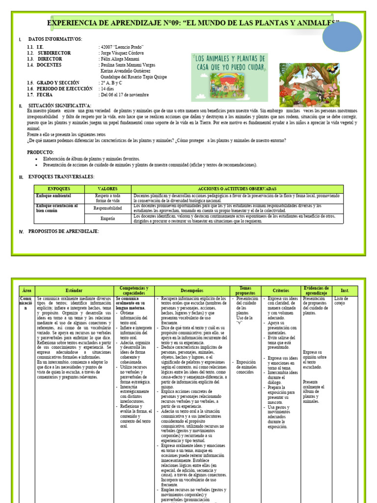 Experiencia - de - Aprendizaje N°09-Segundo-Grado-A-2023 | PDF | Números | Comunicación no verbal