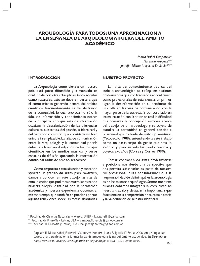 Arqueologia para Todos | PDF | Arqueología | Plan de estudios