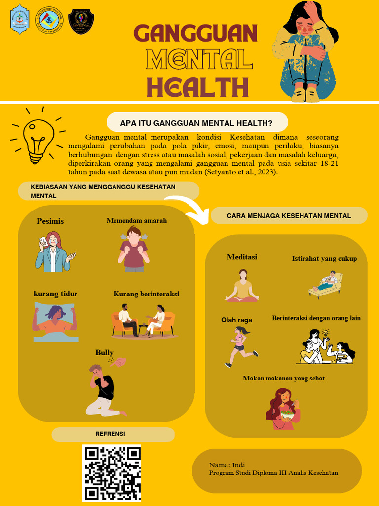 Biru Dan Merah Muda Ilustrasi Mengasah Fokus Dan Mental Bekerja Poster (1) | PDF