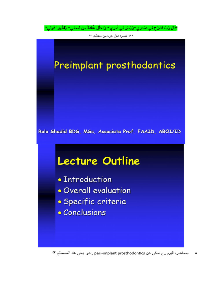 Implant Prostho | PDF