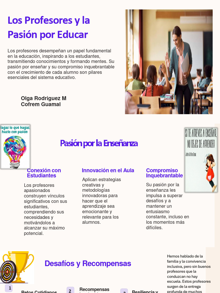 Los Profesores y La Pasion Por Educar | PDF | Enseñando | Maestros