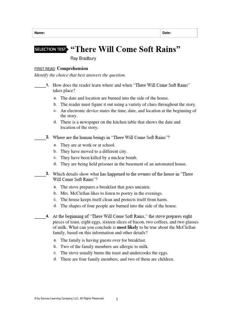 There Will Come Soft Rains | PDF | Adverb | Verb