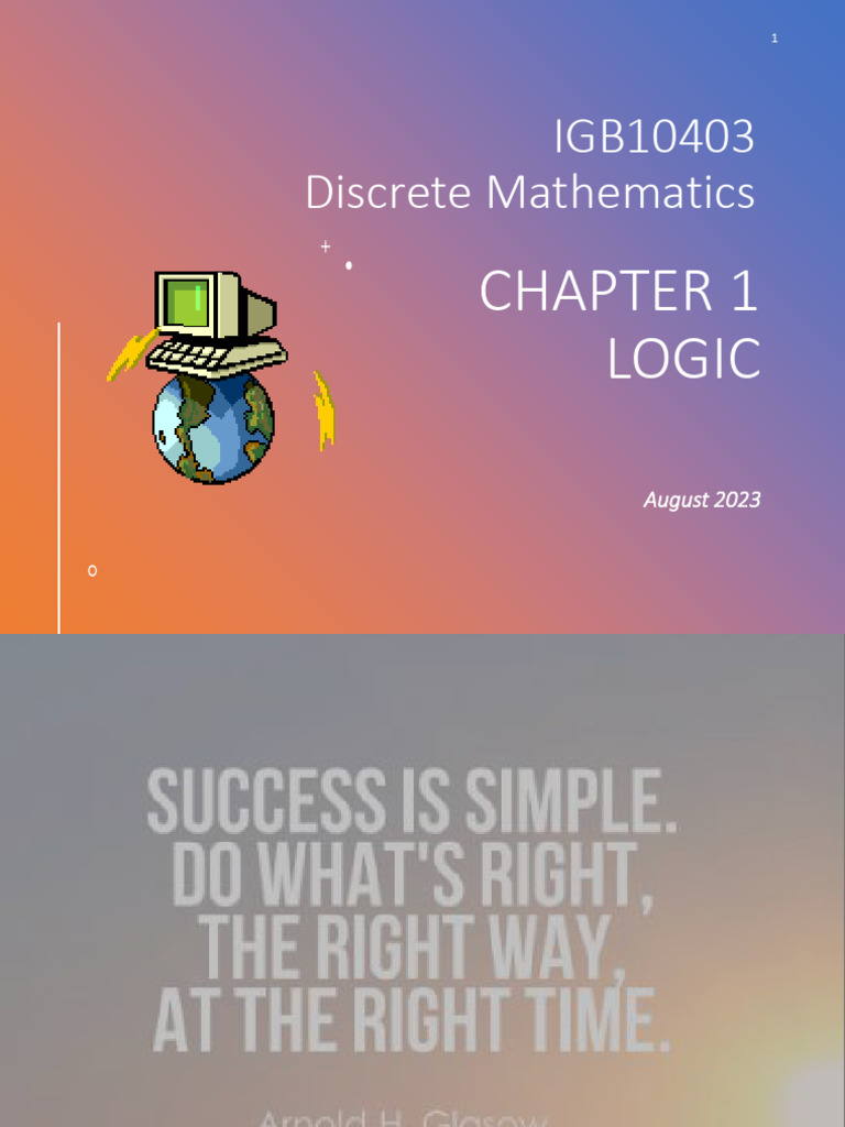 Chapter 1 - V2 | PDF | Logic | Contradiction