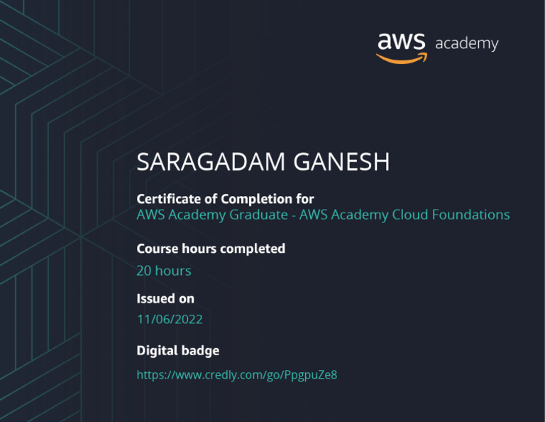 AWS Academy Graduate AWS Academy Cloud Foundations Badge20221106-46 ...