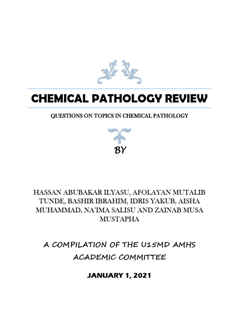 Chemical Pathology Review | PDF | Diseases And Disorders | Clinical ...