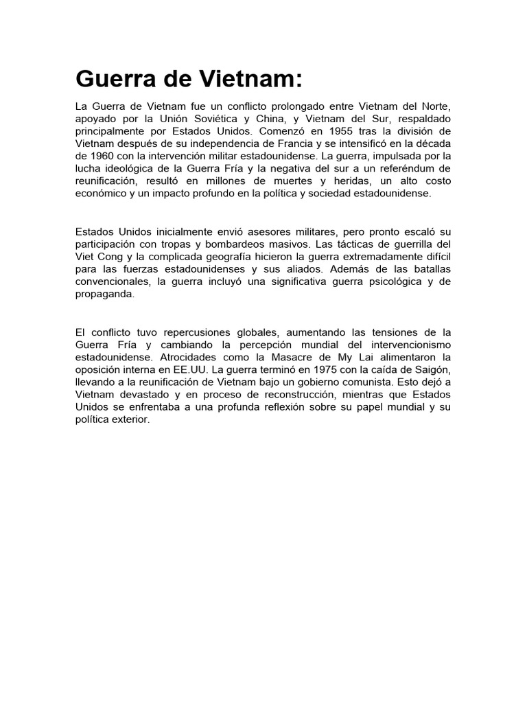 Guerra de Vietnam | PDF