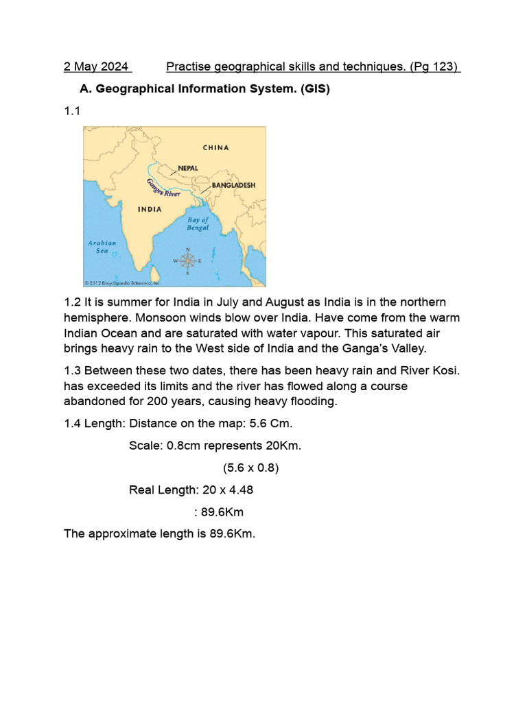 Geographical Skills and Flood Analysis | PDF | Geographic Information System | Flood