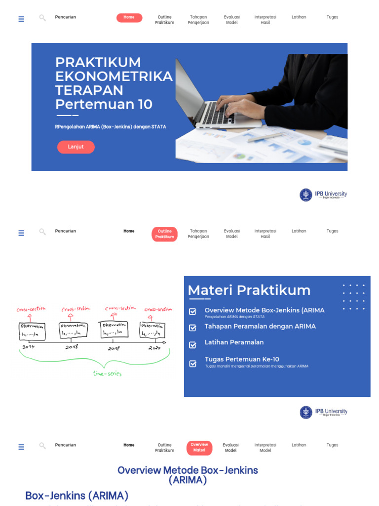 Praktikum 10 - Ekomet Terapan - ARIMA | PDF | Komputer