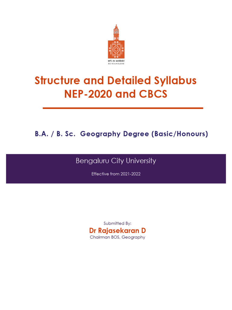 Updated Geography Syllabus NEP | PDF | Geography | Academic Degree