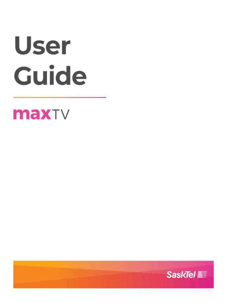 maxTV User Guide | PDF | Video On Demand | Mobile App