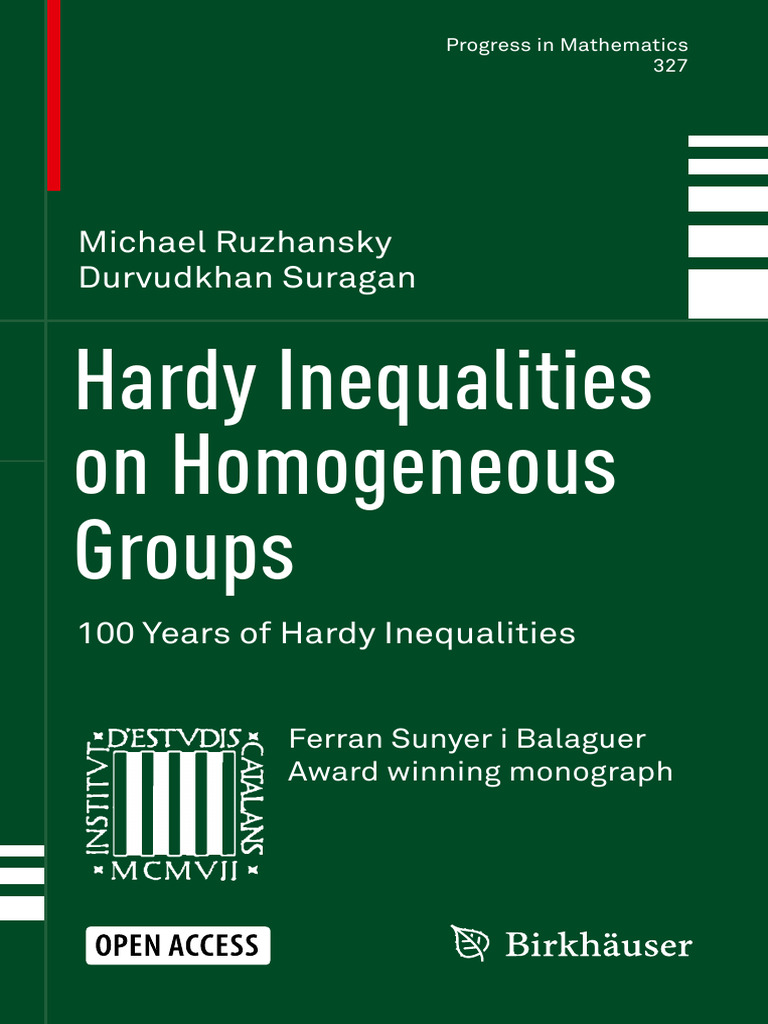 Hardy Inequalities PDF Uncertainty Principle Hilbert Space