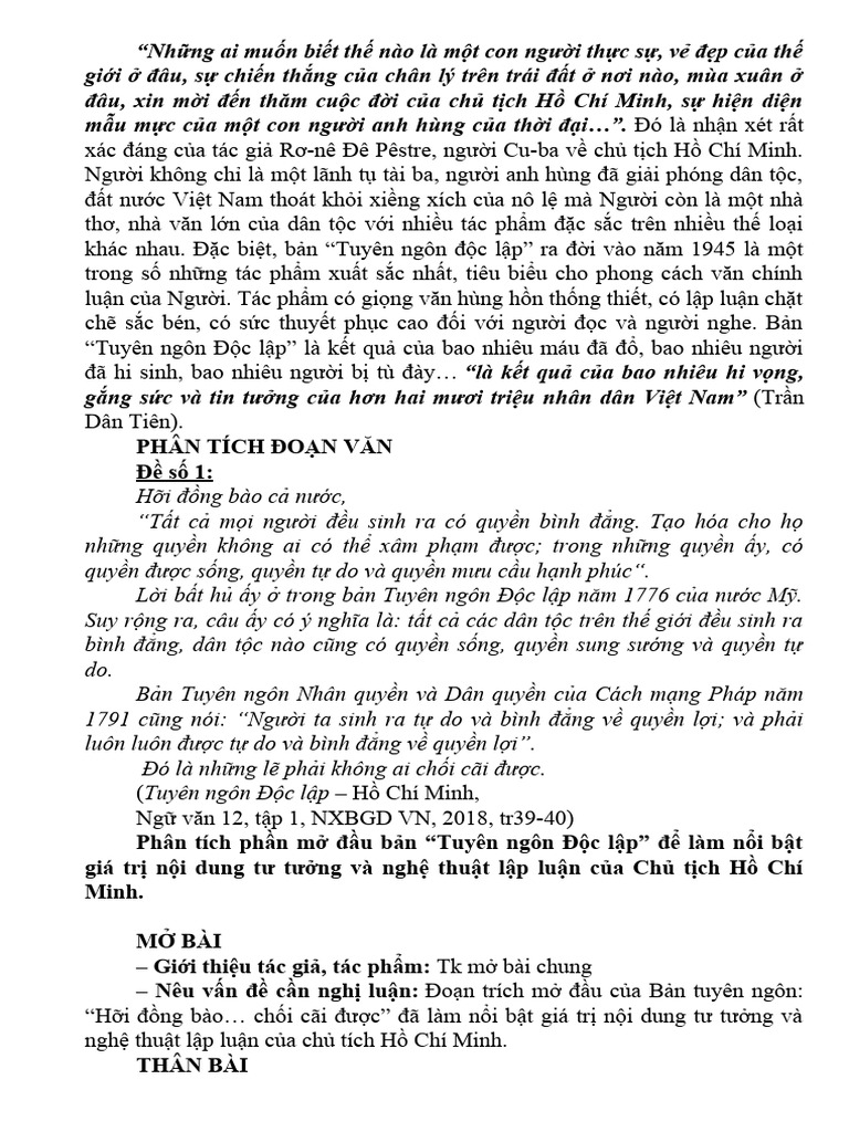 Tuyen Ngon Doc Lap Tham Khao | PDF