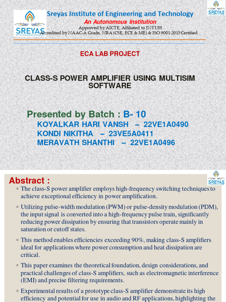 ECA-B10 Project | PDF | Amplifier | Telecommunications