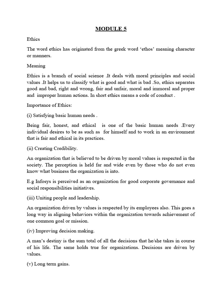 Module 5 Ethics | Download Free PDF | Business Ethics | Audit