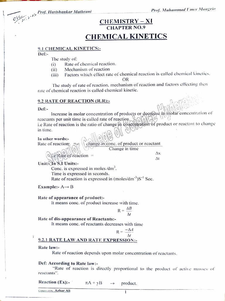 Chemistry CH 9 | PDF | Catalysis | Enzyme