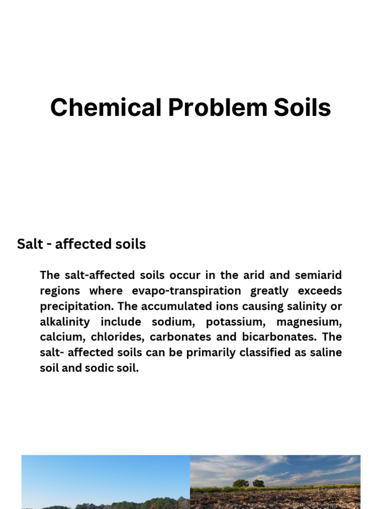 Chemical Problem Soils | PDF | Soil | Sodium Chloride