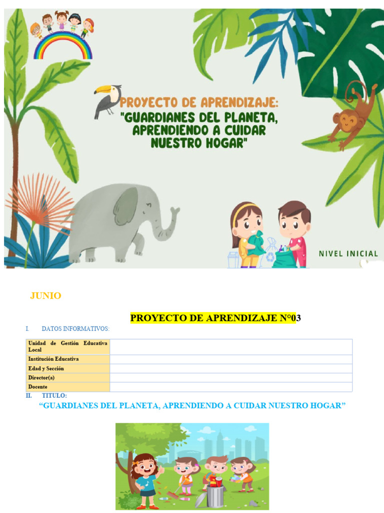 Proyectos de Aprendizaje Junio 5 2024 | PDF | Aprendizaje | Evaluación