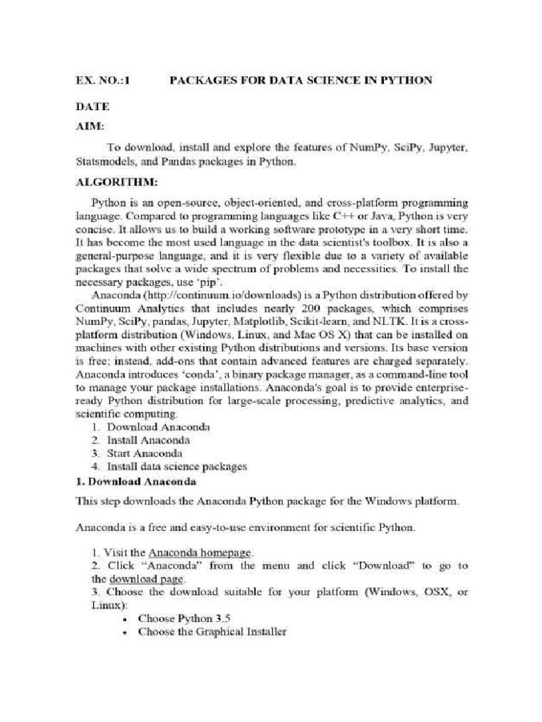 Dsf-Pyt-Lab Manual | PDF | Variance | Statistics