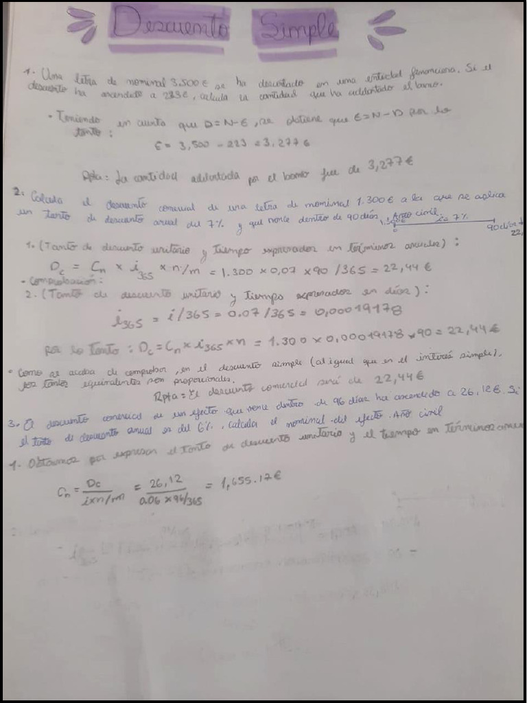 Descuento Simple y Compuesto | PDF