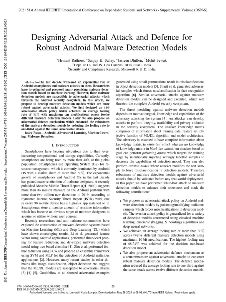 Designing - Adversarial - Attack - and - Defence - For - Robust - Android - Malware - Detection ...