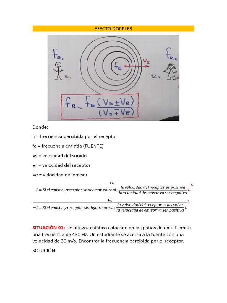 Efecto Doppler: Frecuencia y Movimiento | PDF