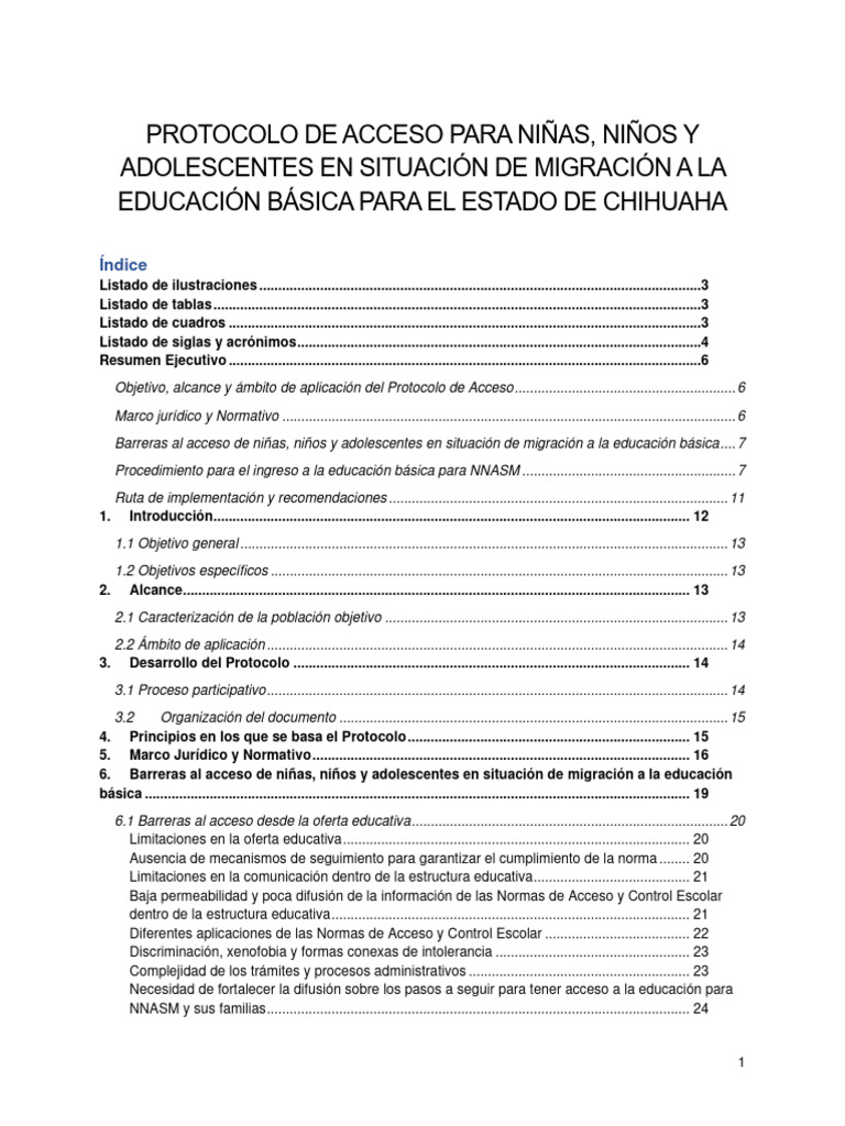 Protocolo Acceso NNASM A Educacion Basica Chihuahua v202211 | PDF | Derechos humanos | México