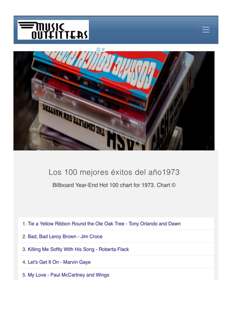 Billboard Top 100 Hits of 1973 | PDF | Sound Recording | Musicians