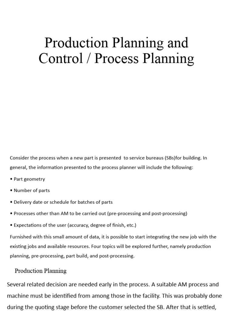 Production Planning and Control | PDF