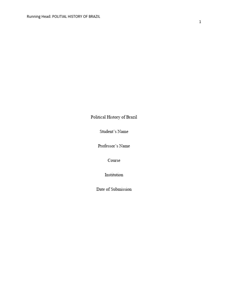 Brazil's Political History and Democracy | PDF | Government | Political ...