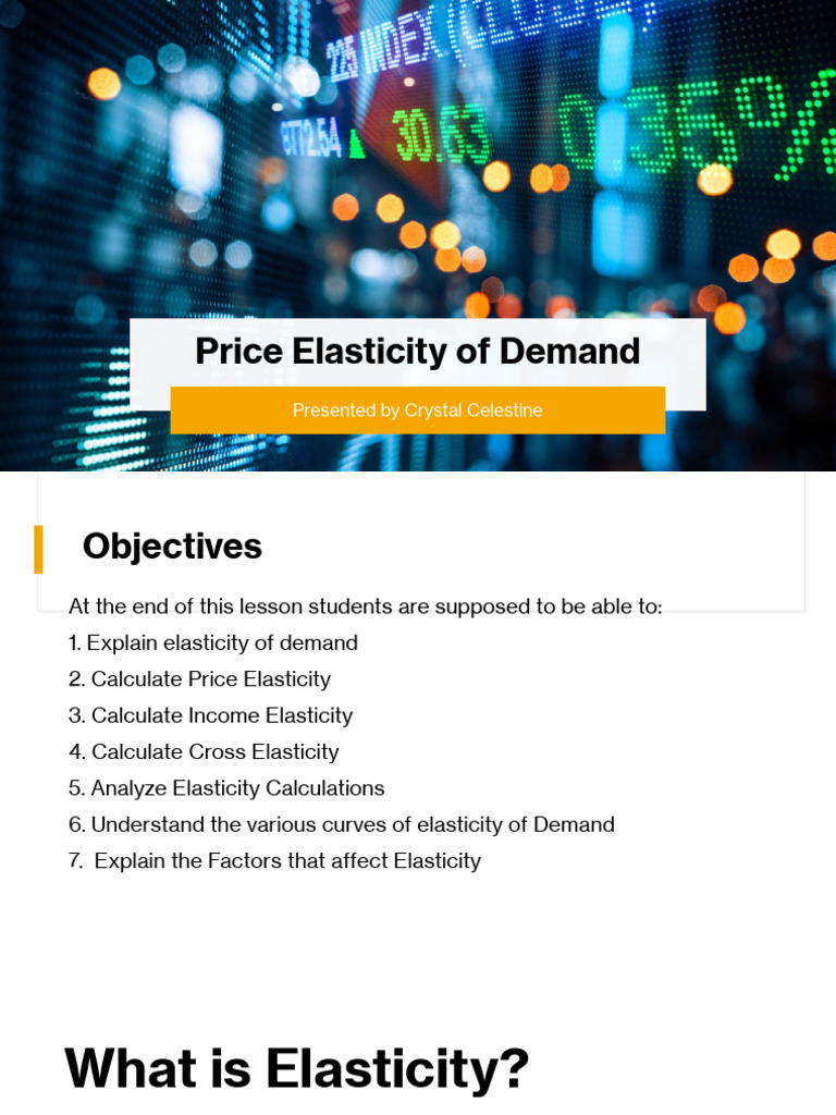 Understanding Price Elasticity of Demand | PDF | Demand | Elasticity ...