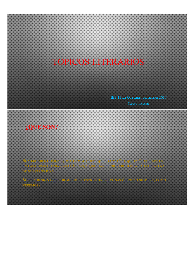 TÃ Picos Literarios | PDF