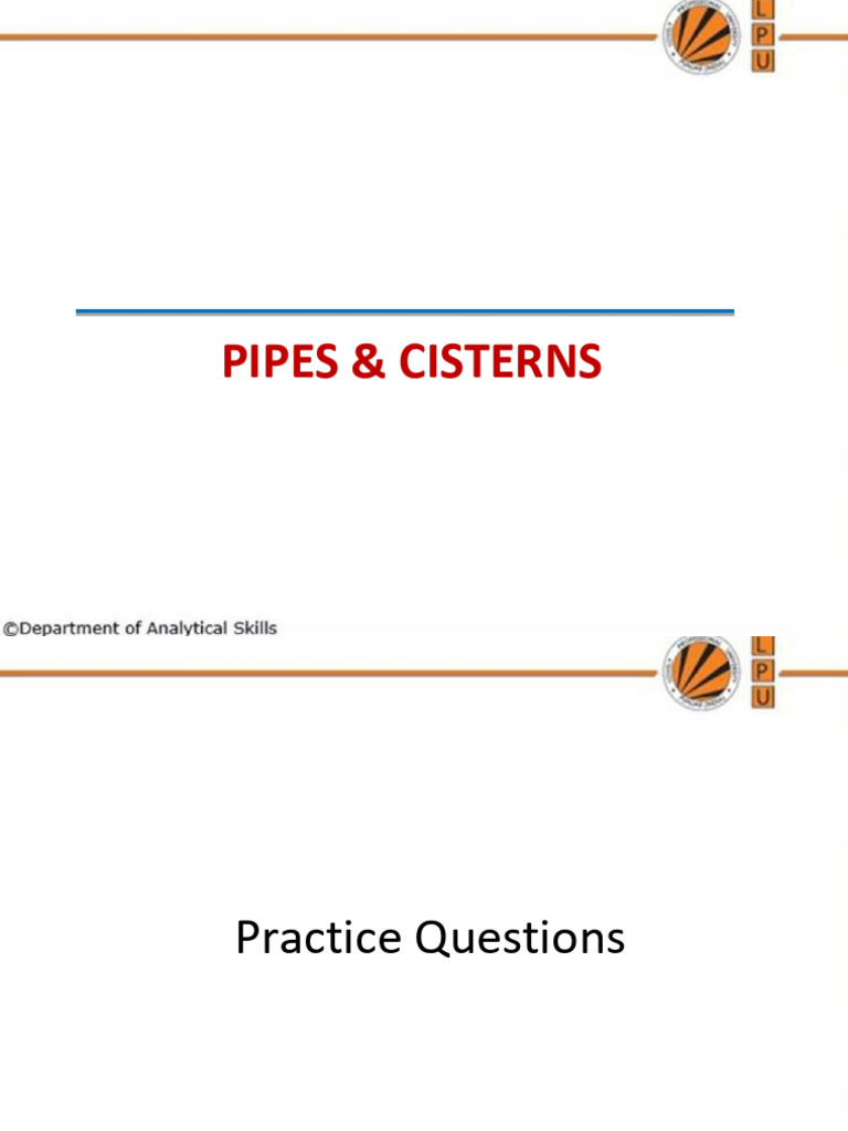Pipes and Tanks Practice Questions PDF | PDF | Hydraulic Engineering